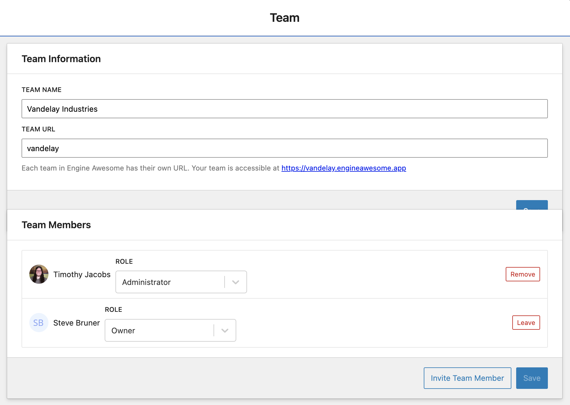 Team - Engine Awesome Documentation